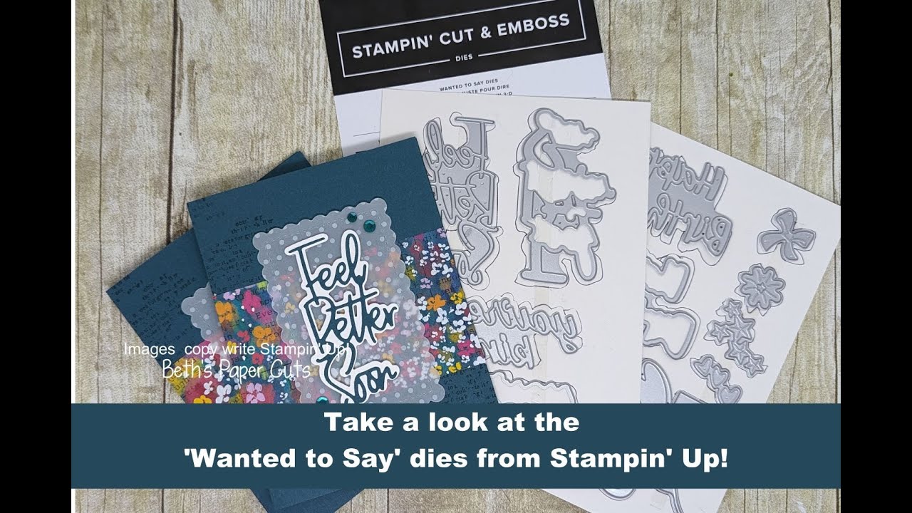 Super Fast card with the 'Wanted To Say' die set from Stampin' Up ...