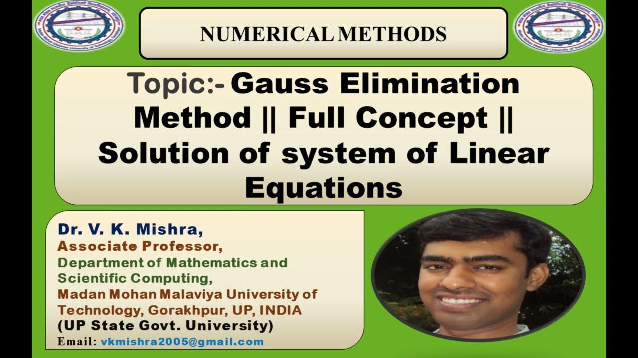 Gauss Elimination Method || Full Concept || Solution of system of ...