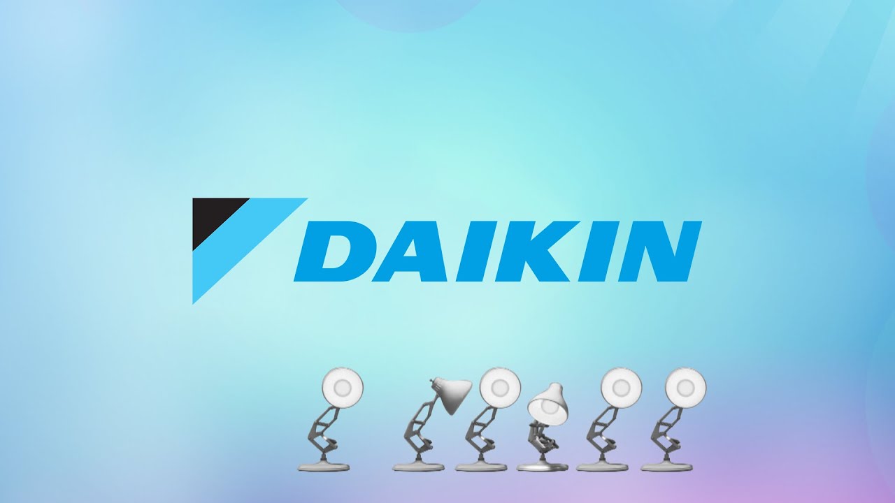 Six Luxo Lamps Spoof Daikin Logo - YouTube