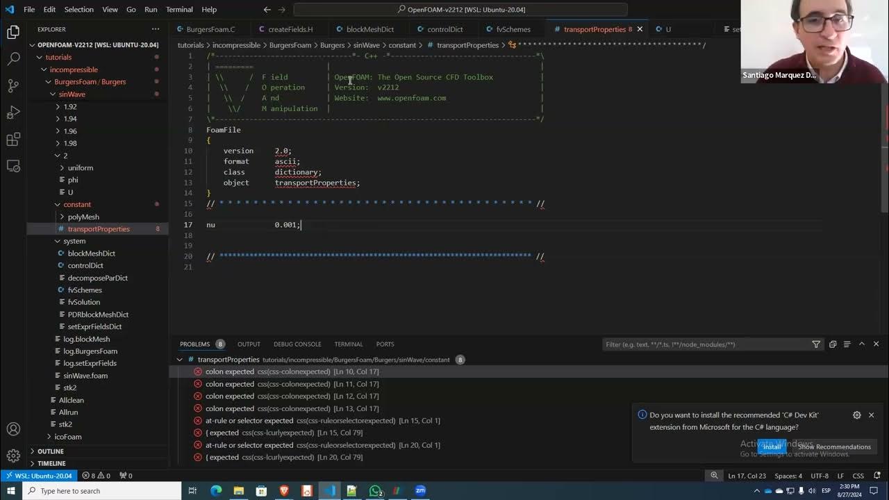 Introduction to OpenFOAM programming - Lesson 4 - 8/27/2024 - YouTube