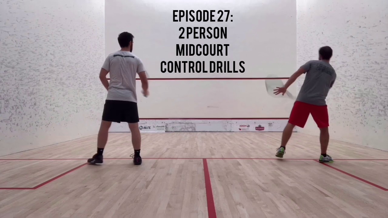 Squash Shots Episode 27: 2 Person Midcourt Control Drills - YouTube