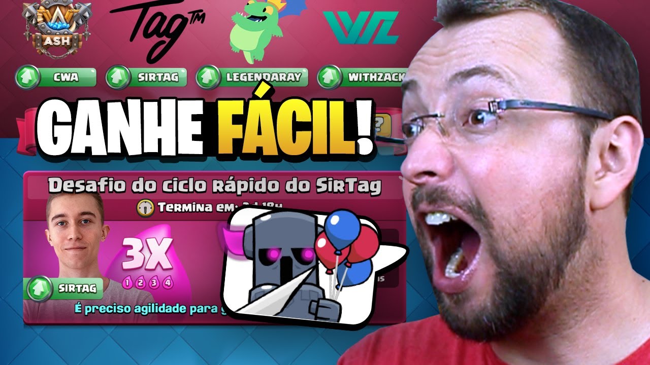 NOVO Desafio dos YouTubers do CLASH ROYALE [Best deck for SirTag ...