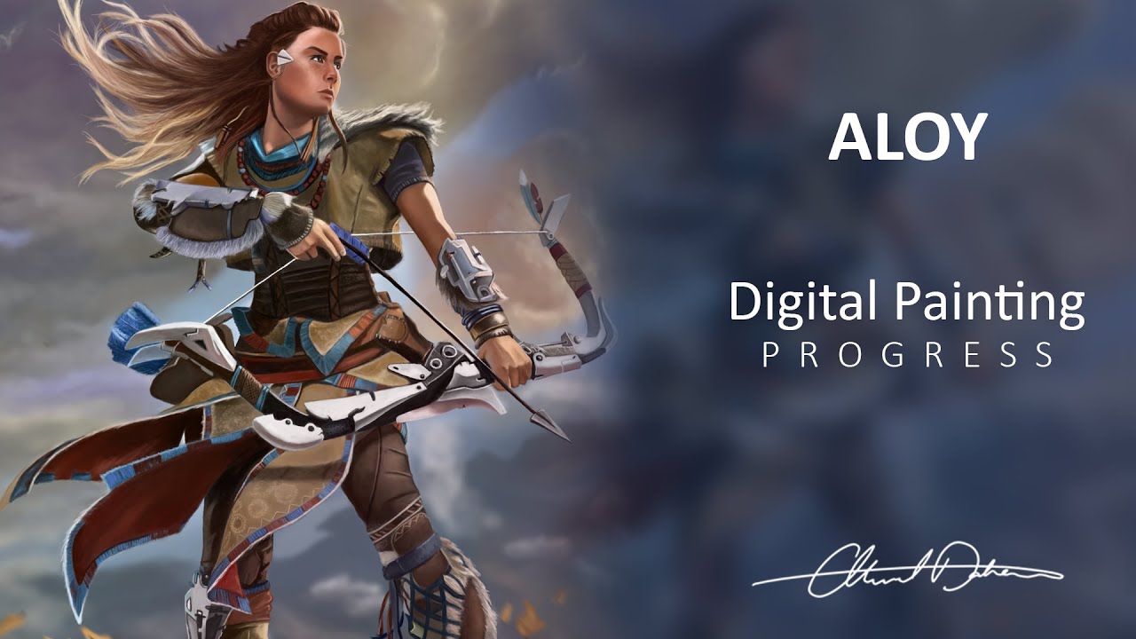 Aloy Digital Painting Timelapse - Horizon Zero Dawn Fan Art by Ahmad ...