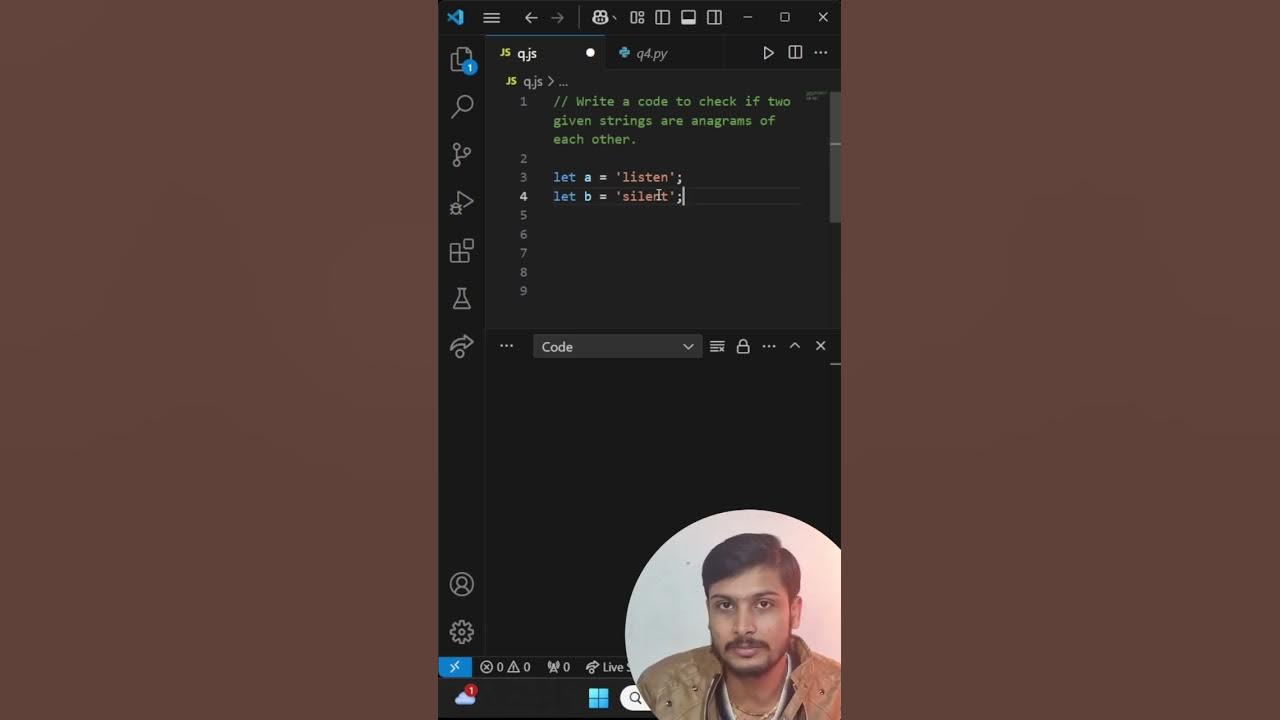 Check Anagrams with JavaScript! Learn how to write a JavaScript program to det @theakshattiwari ...