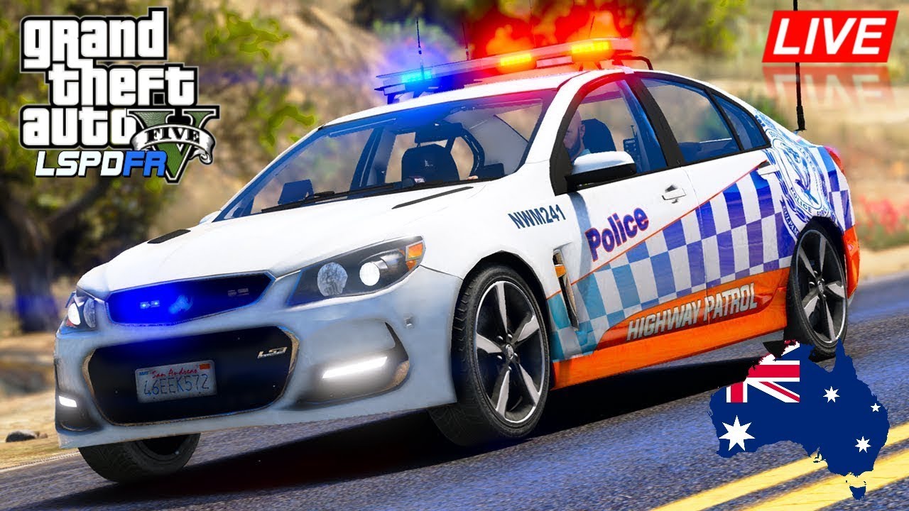 GTA 5 - LSPDFR Australia LIVE - NSW Highway Patrol VF2 (GTA 5 Police ...