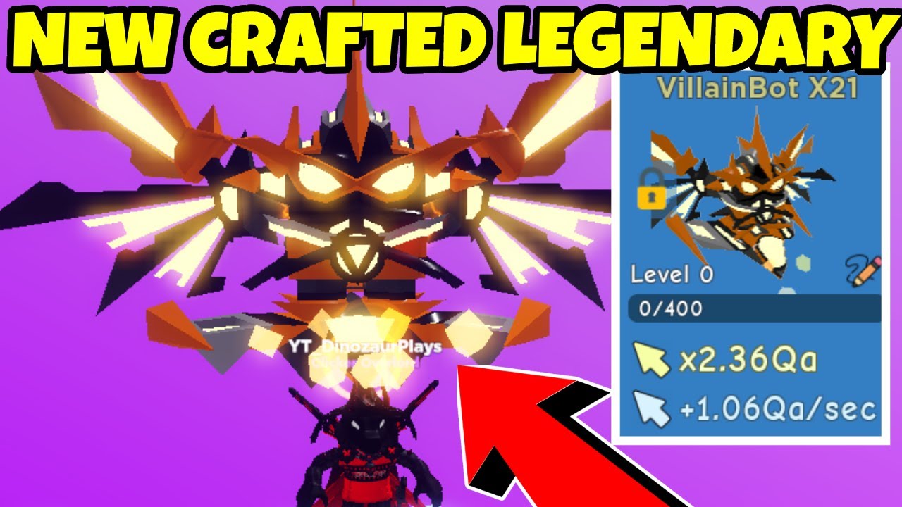 CRAFTING THE NEW VILLAIN BOT X21 IN ROBLOX CLICKER SIMULATOR - YouTube