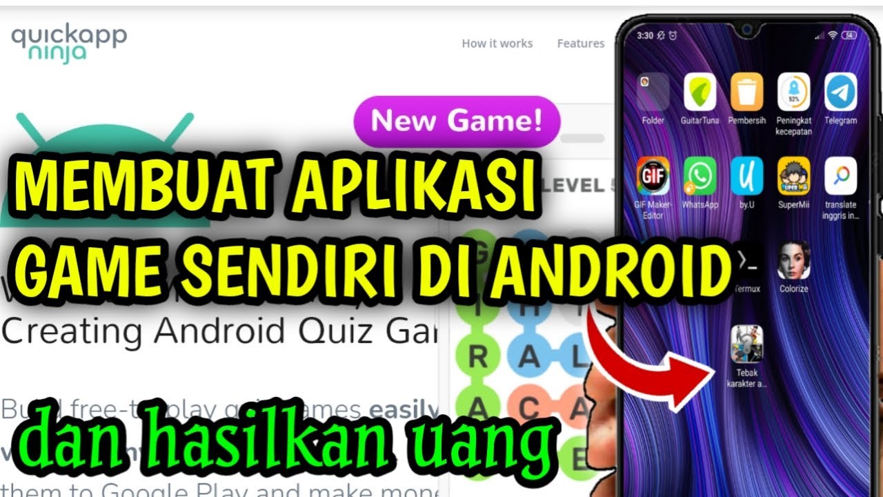 cara buat aplikasi game sendiri di hp android | tanpa coding - YouTube