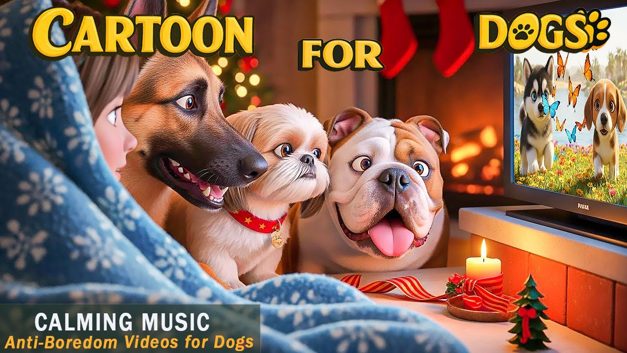 Dog Cartoons for Dogs: Dog TV for Dogs to Watch & Calming Videos to ...