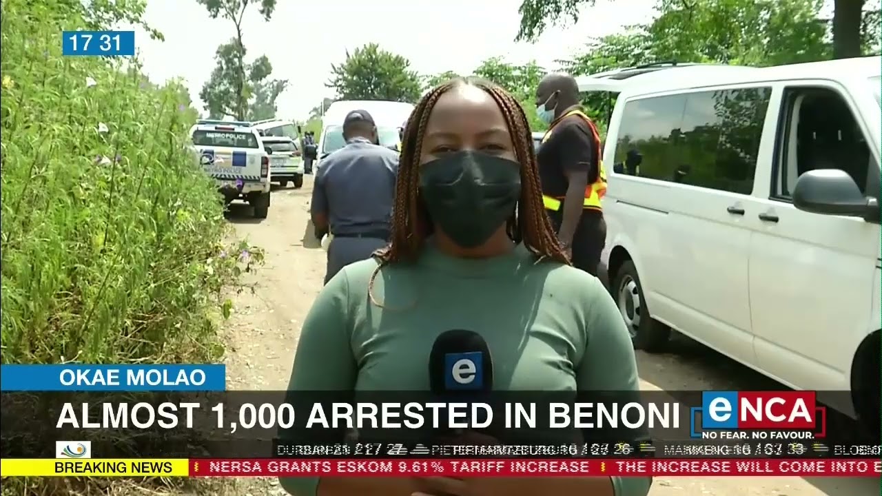 Almost 1,000 arrested in Benoni - YouTube