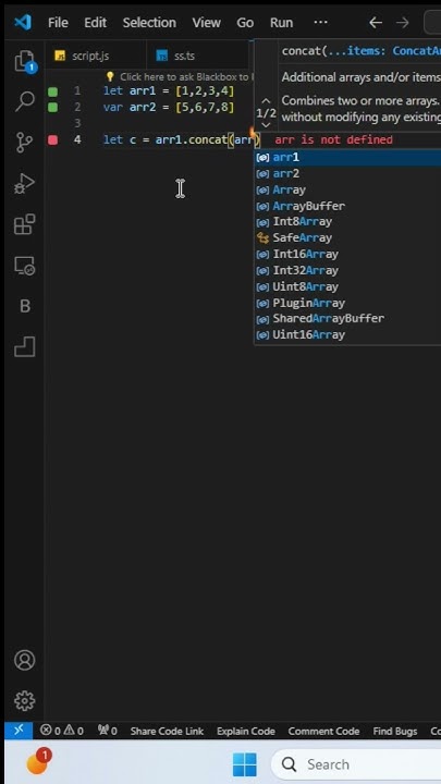 Merge Two Arrays In Javascript Coding Javascript Js Trending