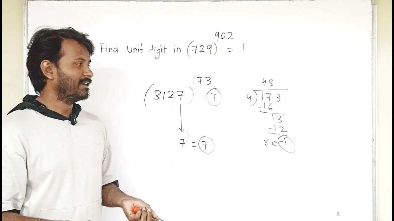 Unit Digit of any Number in the form of Exponent | Simple & shortcut method by Prof. Ramesh ...