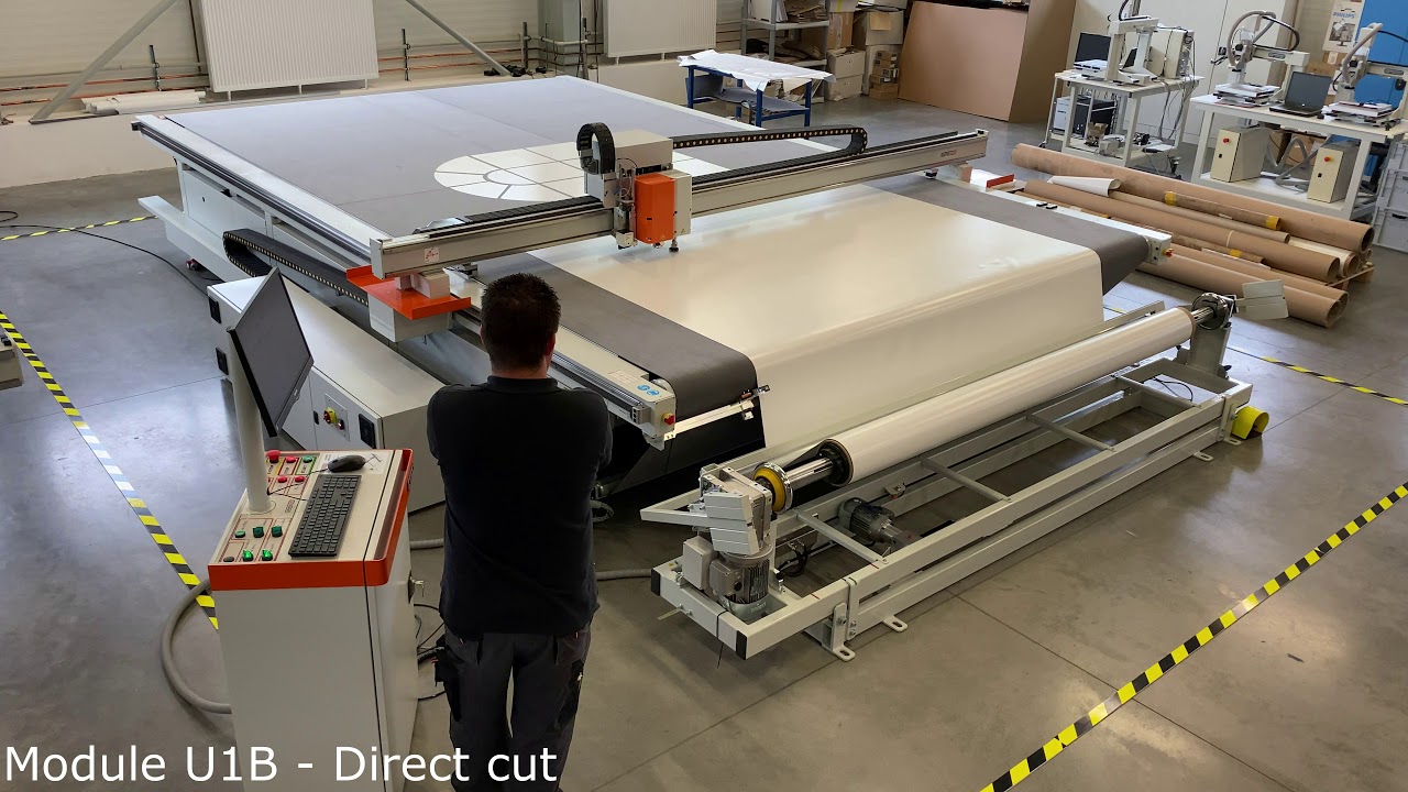 Industrial flatbed digital cutter with Heavy-Duty automatic unwinder ...