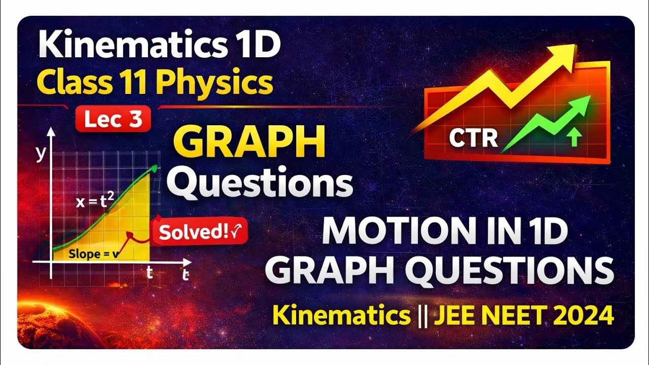 Motion in 1D Graph Questions 📉 || Kinematics || JEE NEET 2026 - YouTube