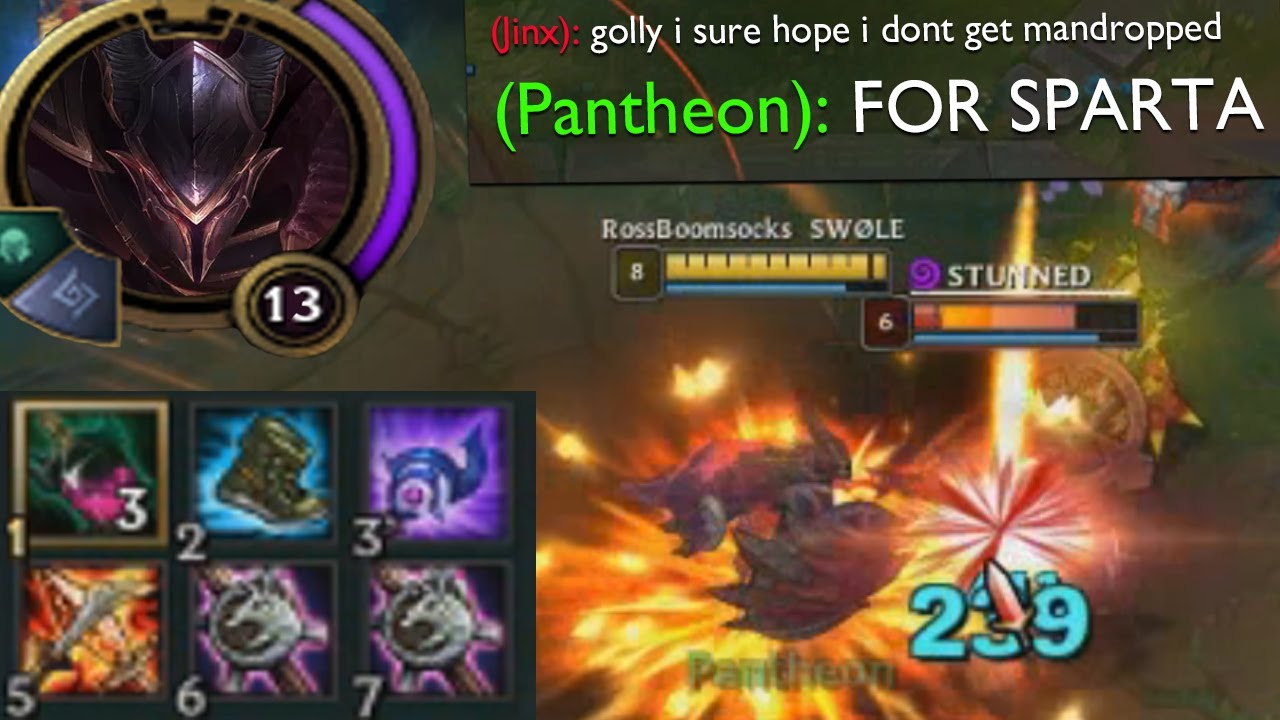 Pantheon but it's old AP Pantheon and his ulti can basically one shot ...