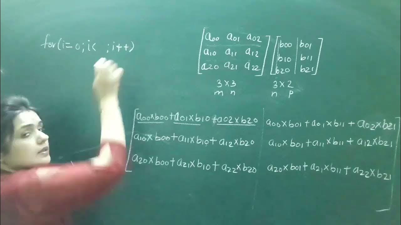 program for matrix multiplication in c - YouTube