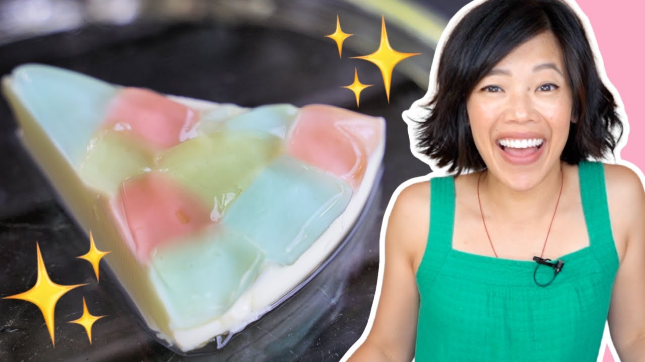 Japanese Rainbow Prism Jelly Cake - YouTube