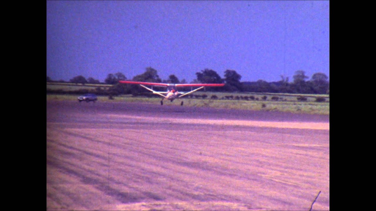 Citabria landing at Saltby Airfield in 1982 - YouTube