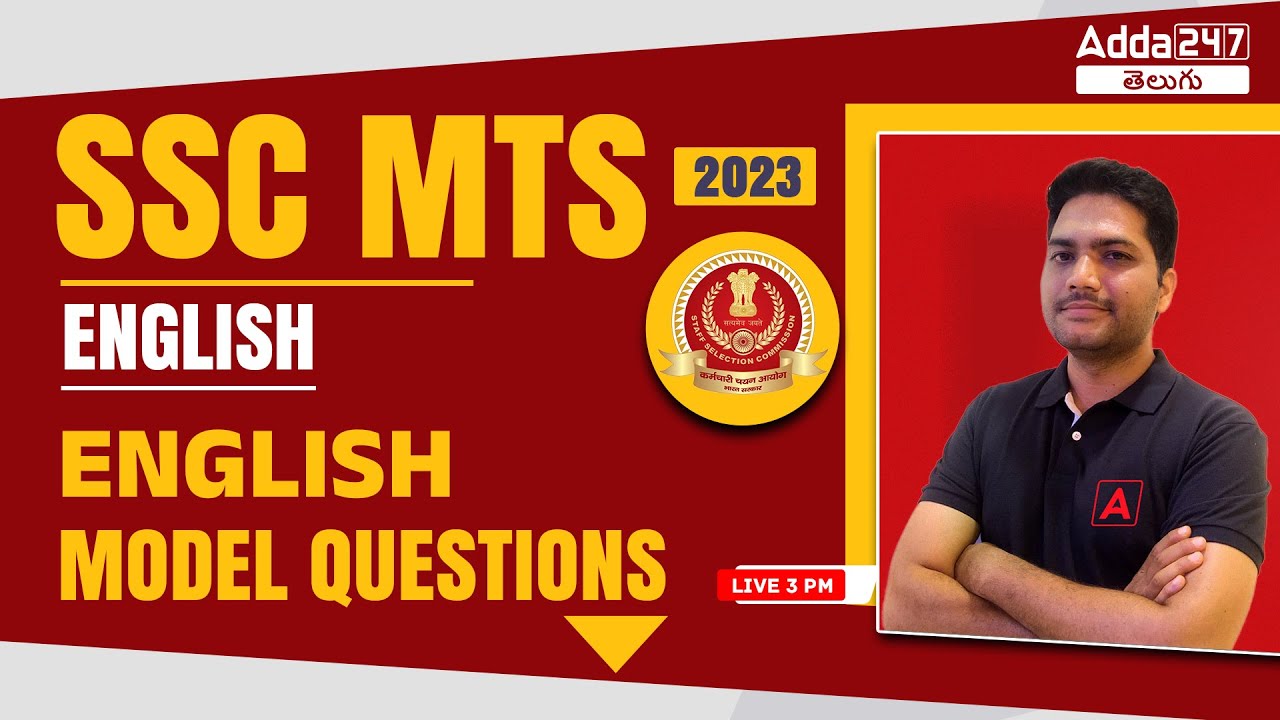 SSC MTS 2023 | SSC MTS English Classes | English Model Questions For ...