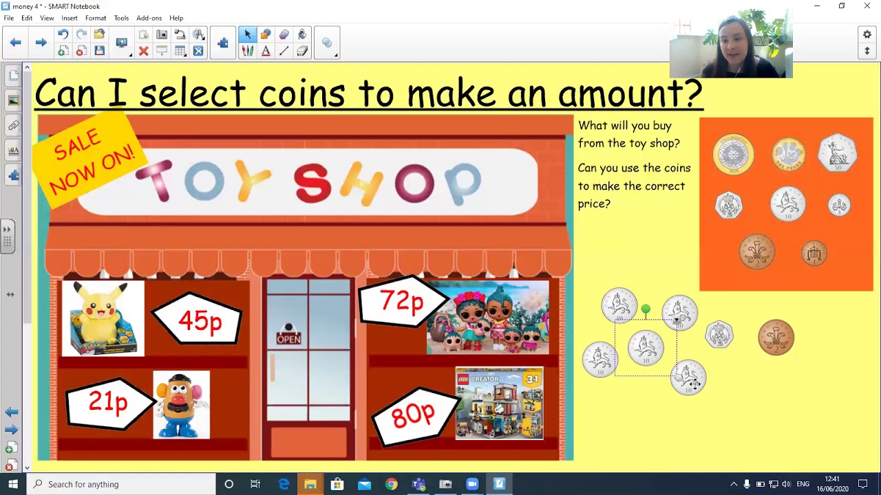 Maths- Money- Lesson 4- Can I select coins to make an amount? - YouTube