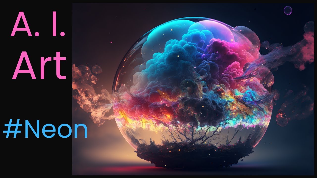 20 A. I. Generated Drawings. A. I. Art NEON. Text to image - YouTube