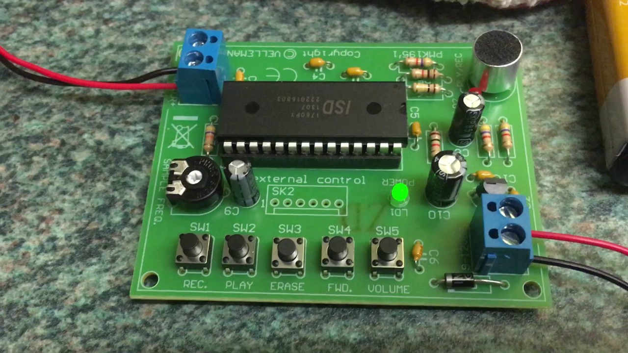 Voice Recorder MK195 Kit Build - YouTube