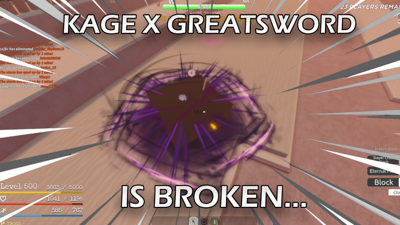 (GPO Battle Royale) Kage X GreatSword Destroys In BR... - YouTube