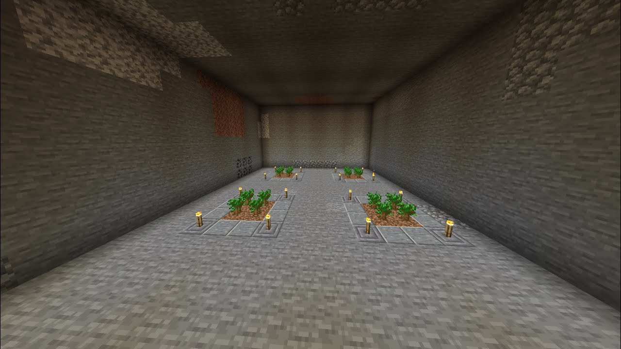 Gathering wood in my dark oak tree farm in my survival world ...