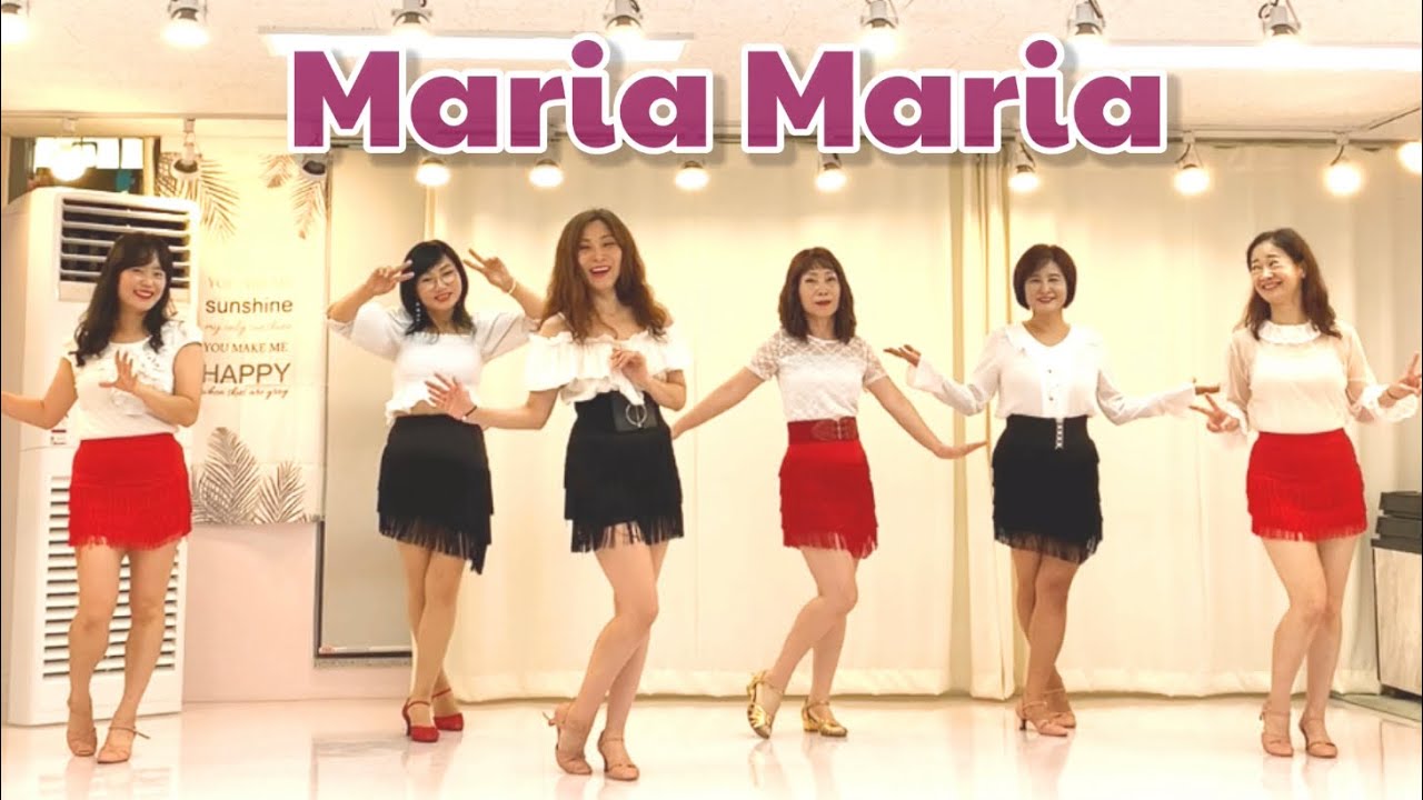 Maria Maria line dance(Improver) 마리아 마리아 라인댄스 - YouTube