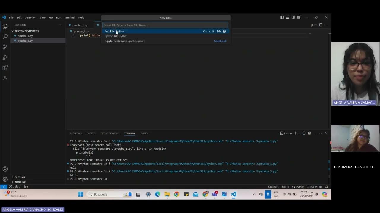 1.2 - Video sobre PSeInt y Thonny/Visual Studio Code Explicación del ...