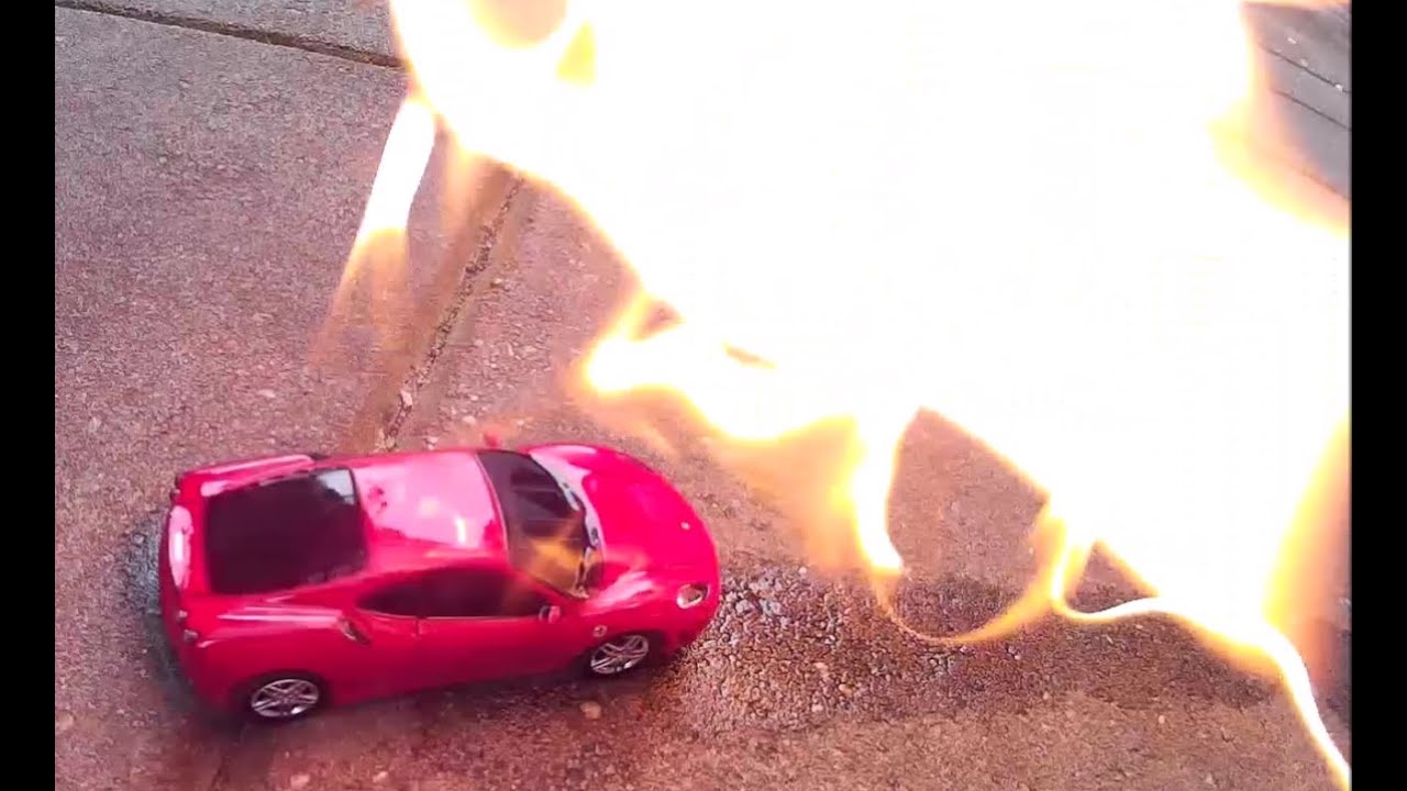 RC car on fire! - YouTube
