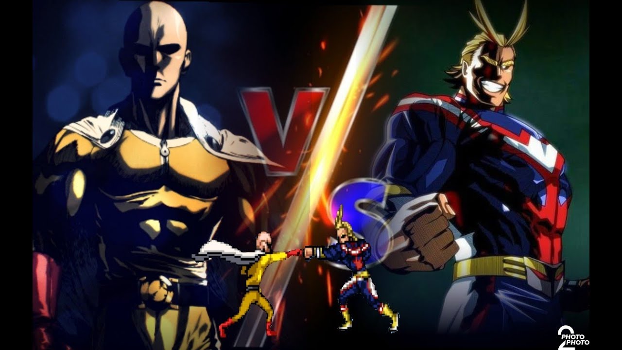 SAITAMA vs ALL MIGHT MUGEN - YouTube
