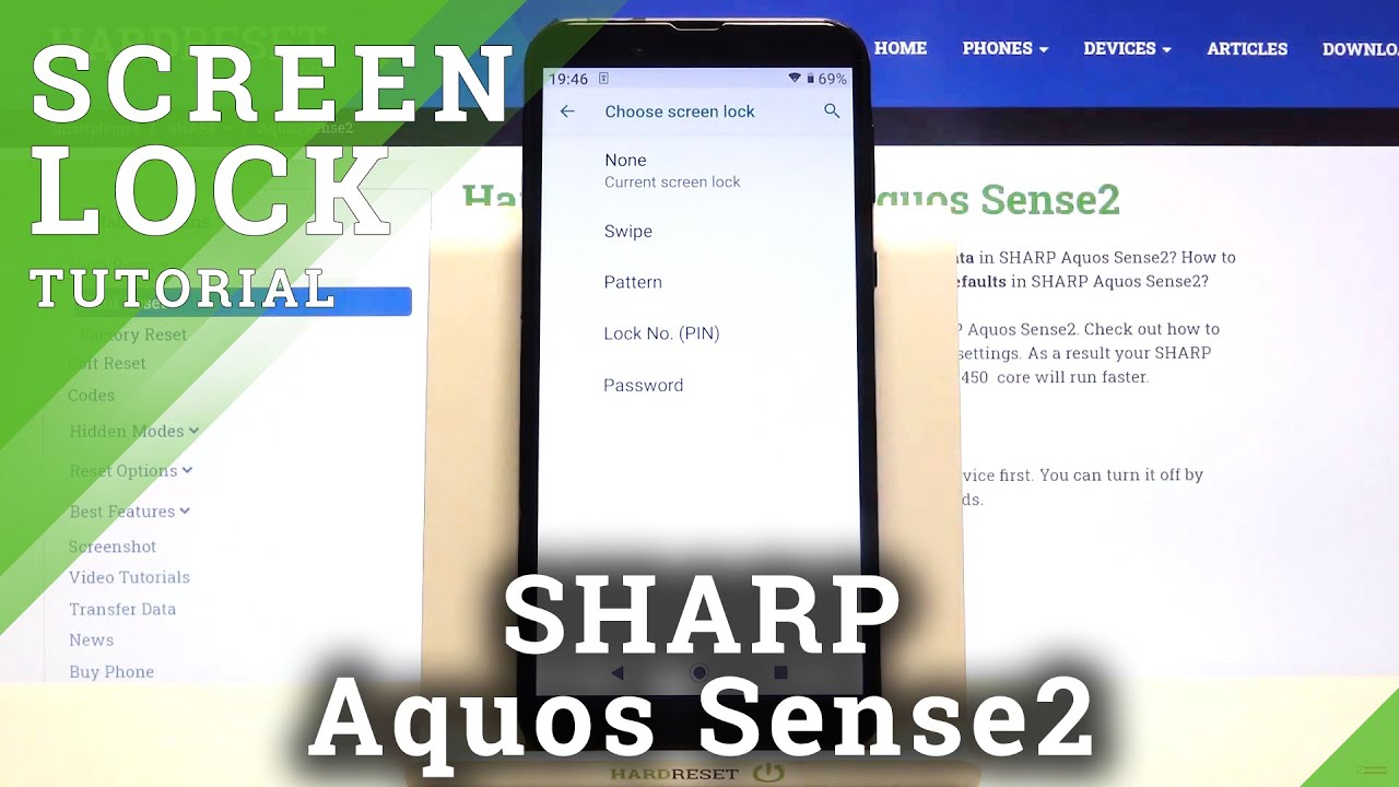 How to Set Up Screen Lock on SHARP Aquos Sense2 – Screen Lock Method ...