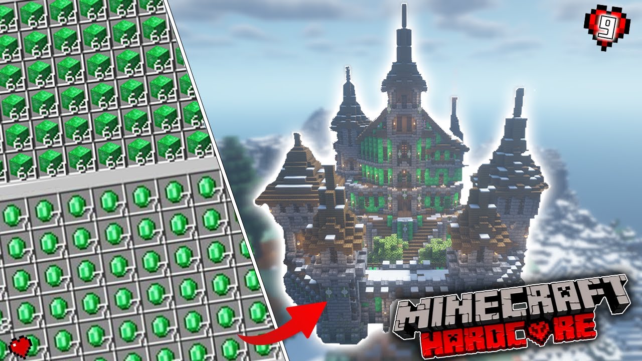 I Built a Emerald Castle in Minecraft Hardcore (#9) - YouTube