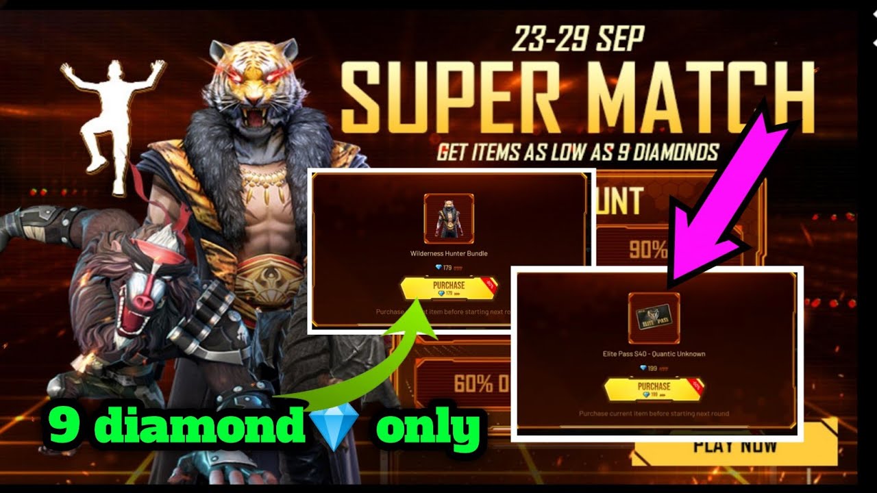 SUPER MATCH EVENT || FREE FIRE NEW EVENT || TIGER BUNDLE || SUPER MATCH ...