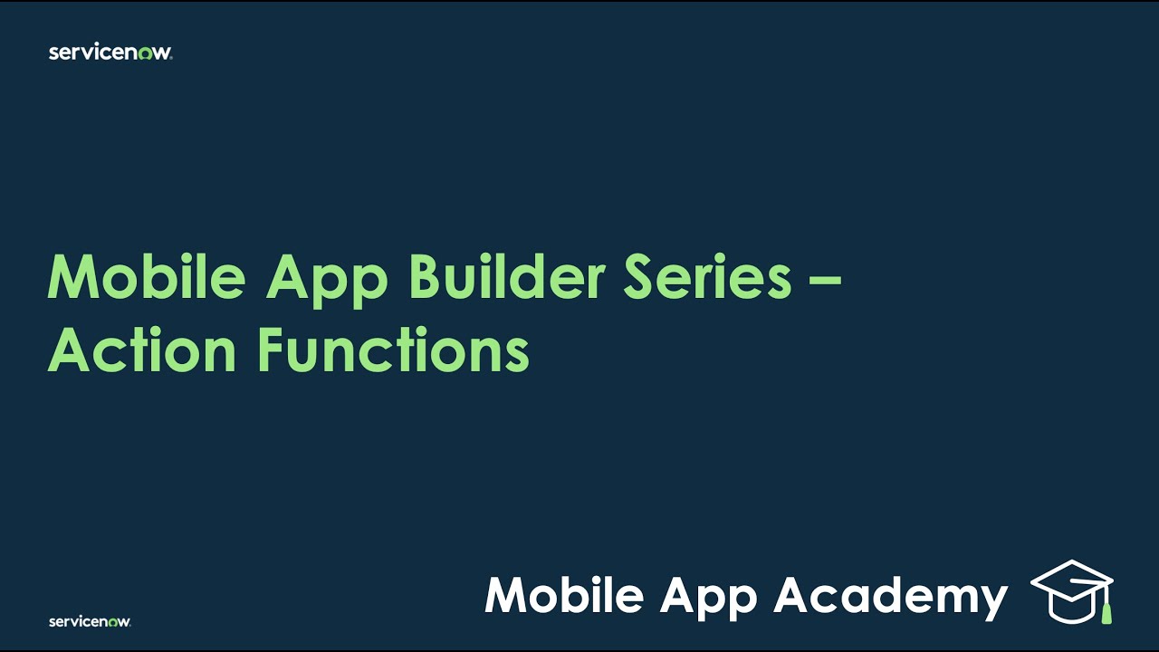 Mobile App Academy - Mobile App Builder Series: Action Functions - YouTube