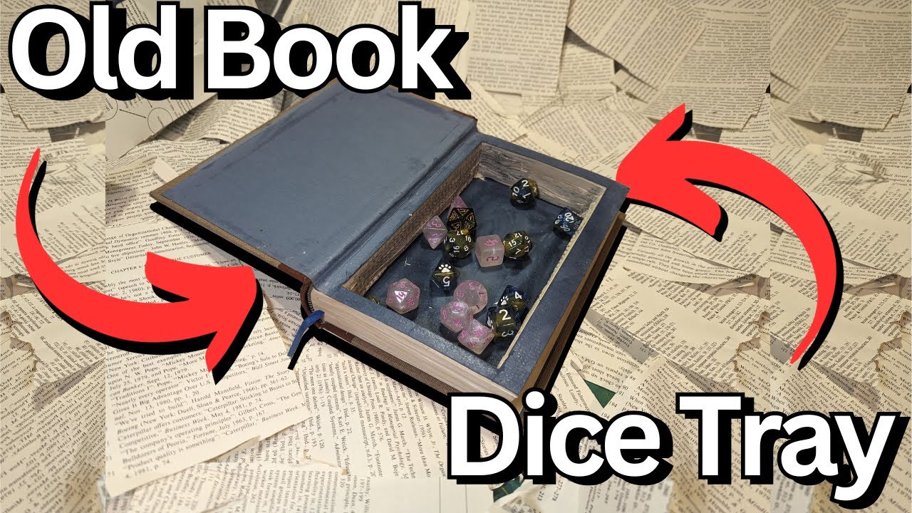 Turn an old book into a Dice Tray! - YouTube