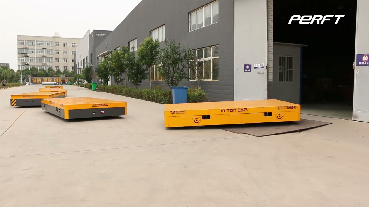 1-100t Trackless Remote Control SGS Battery Operated Trolley - YouTube