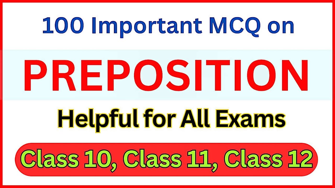 Preposition For All Exam | Preposition Practice Exercise - YouTube