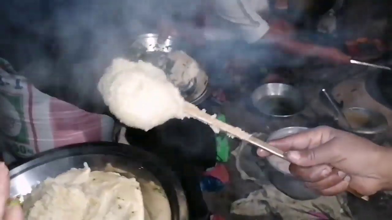 having food with netal and porich eating them life style// Nepali ...