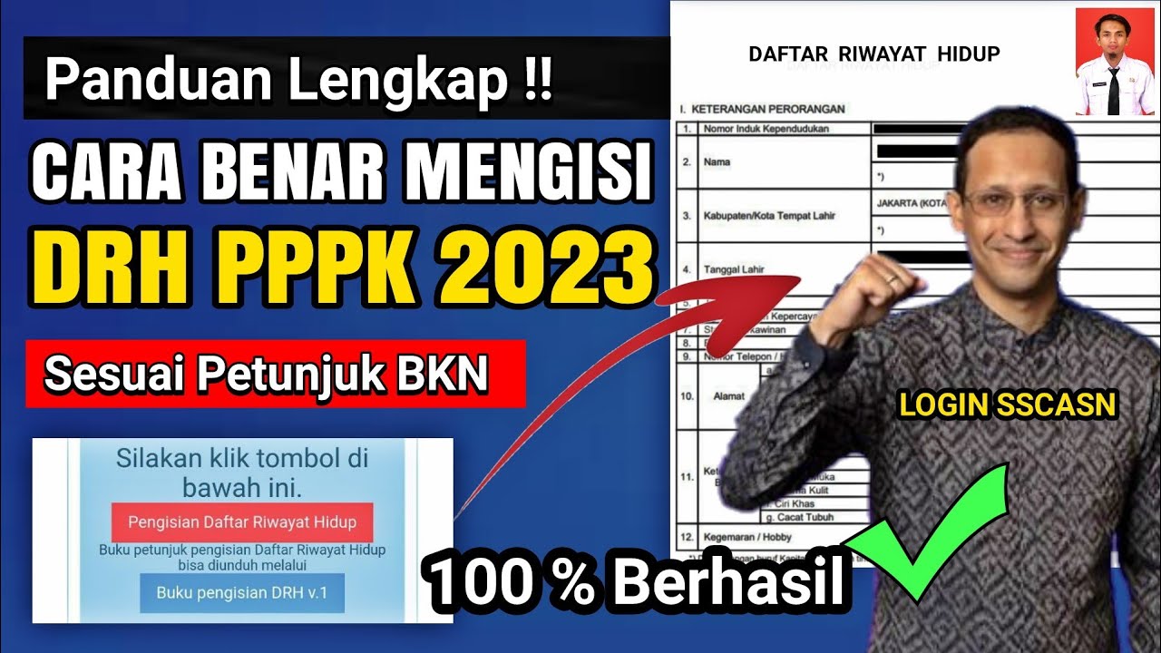 Cara Pengisian DRH PPPK 2023 Sesuai Petunjuk BKN, Pemberkasan Usul NI ...