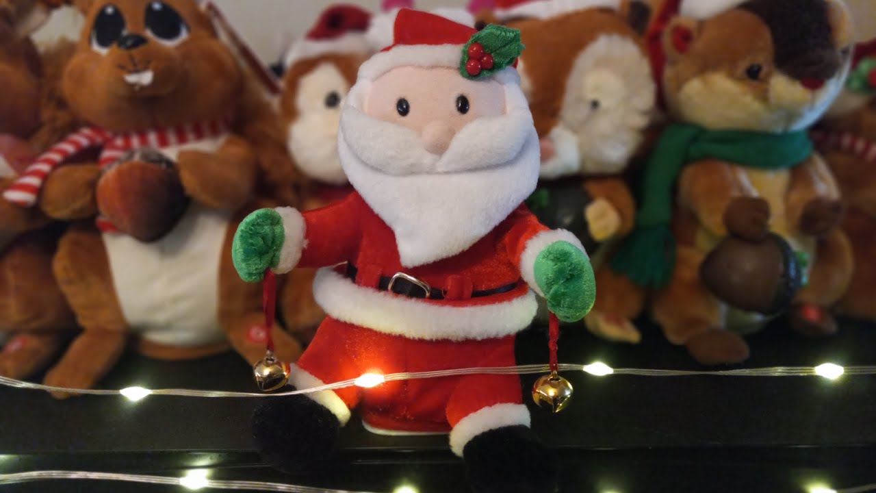 (SOLD) Gemmy 2009 Animated Jolly Jinglers Santa - YouTube