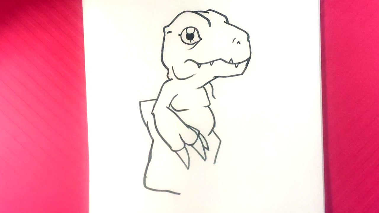 How to Draw Digimon - Agumon - Easy Drawings for Beginners - YouTube