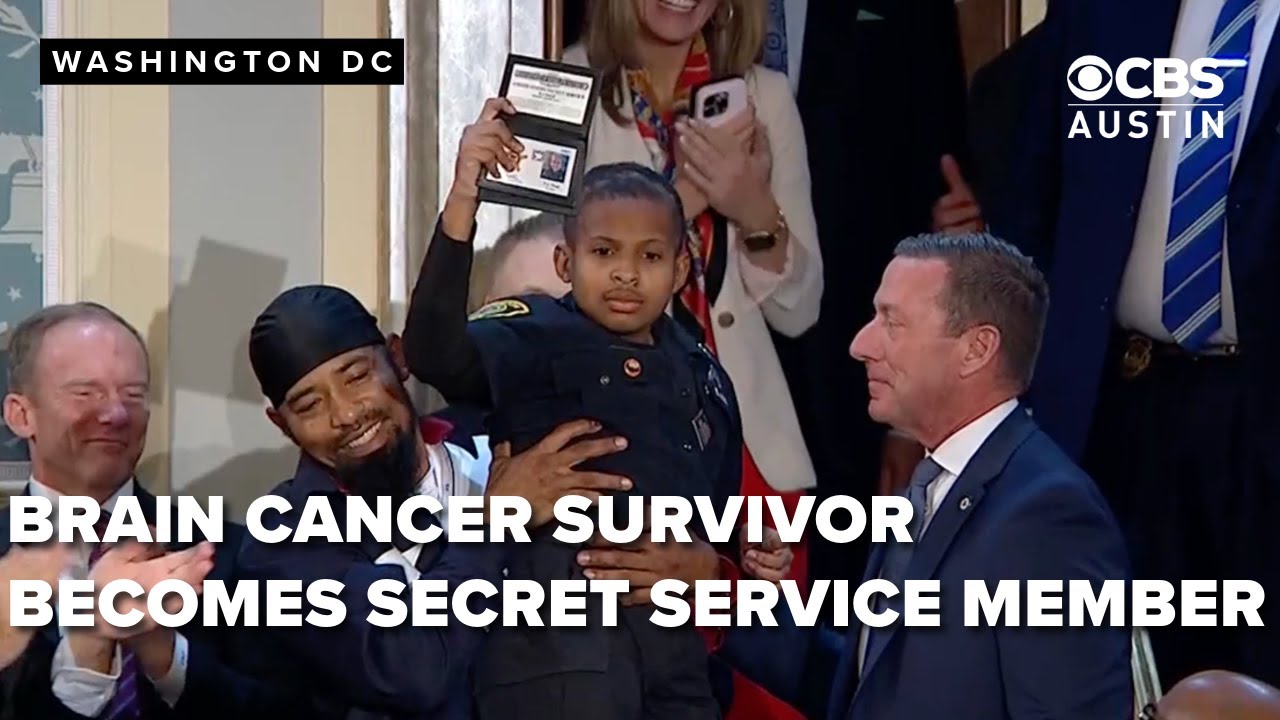 13-year-old brain cancer survivor becomes honorary Secret Service agent ...