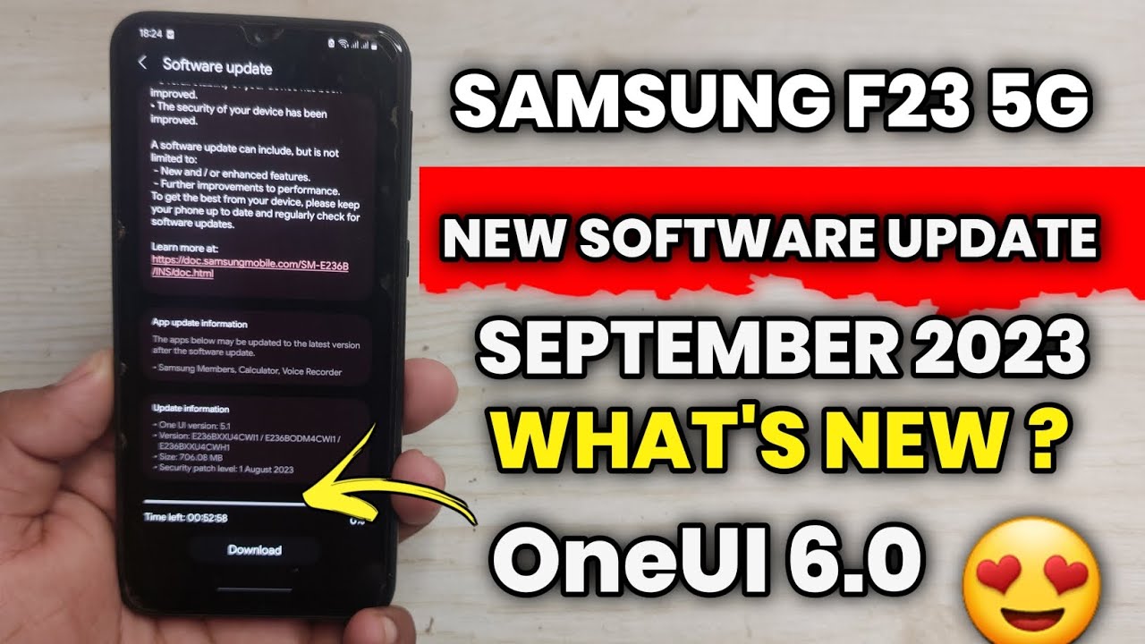 Samsung F23 5G : New Software Update | What's New ? | OneUI 6.0 😍 - YouTube