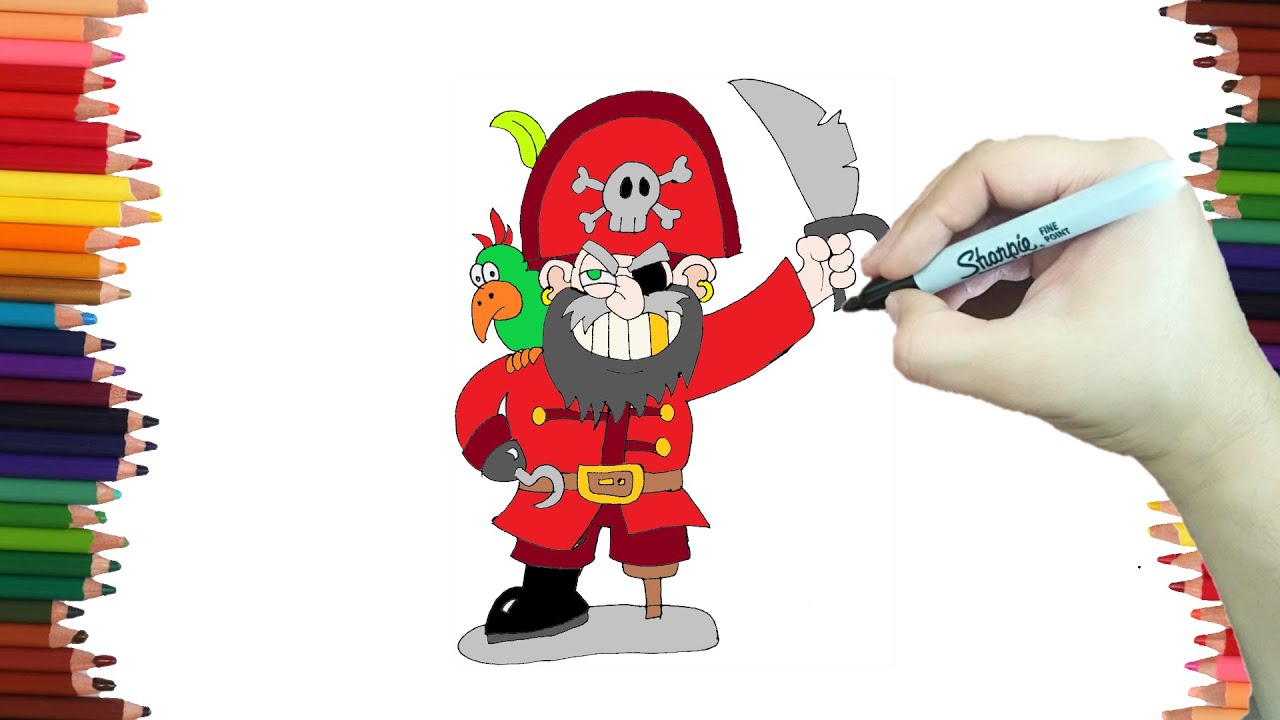Como dibujar UN PIRATA PARA HALLOWEEN paso a paso y MUY FACIL - Dibujos ...