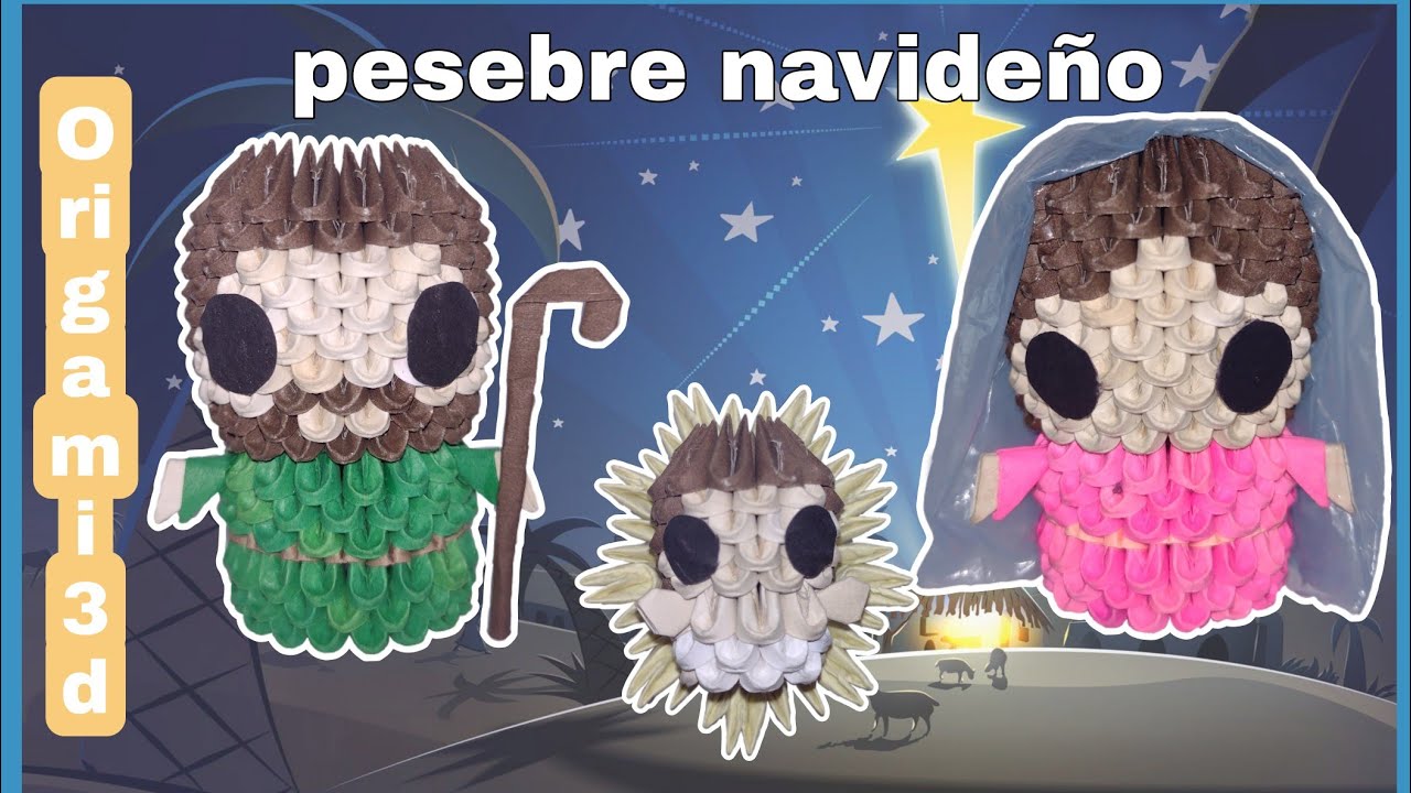 El niño Jesús en origami 3d para tu pesebre👶🏻🌠| paso a paso | Carol ...
