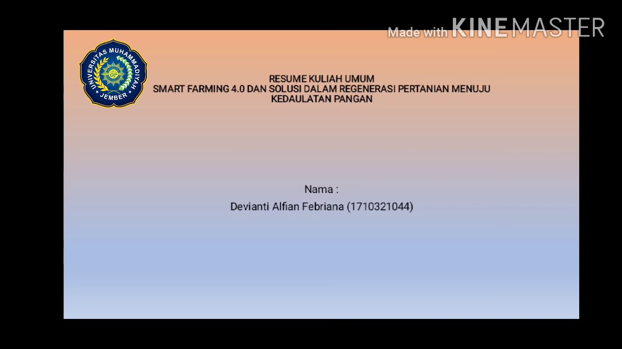 Ketahanan pangan|| Agribisnis|| Faperta UM Jember|| Devianti Alfian F ...