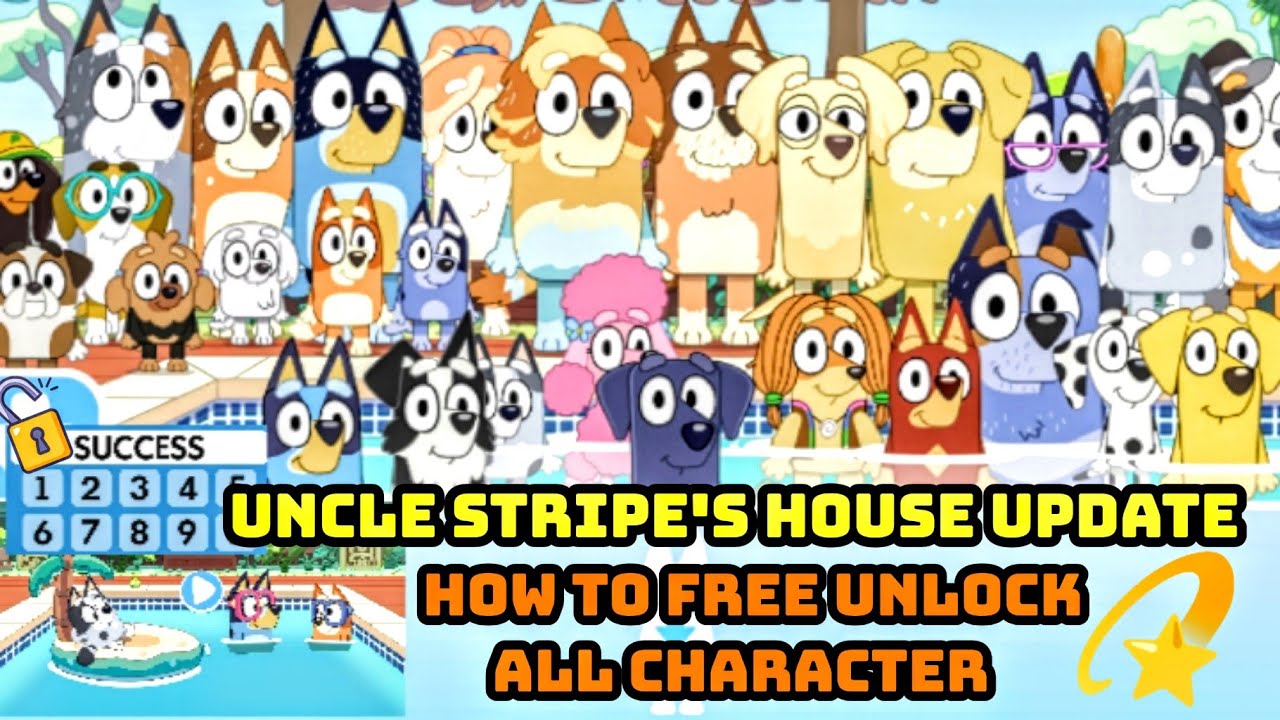 Bluey The Videogame Uncle Stripe's House Update How To Free Unlock All ...