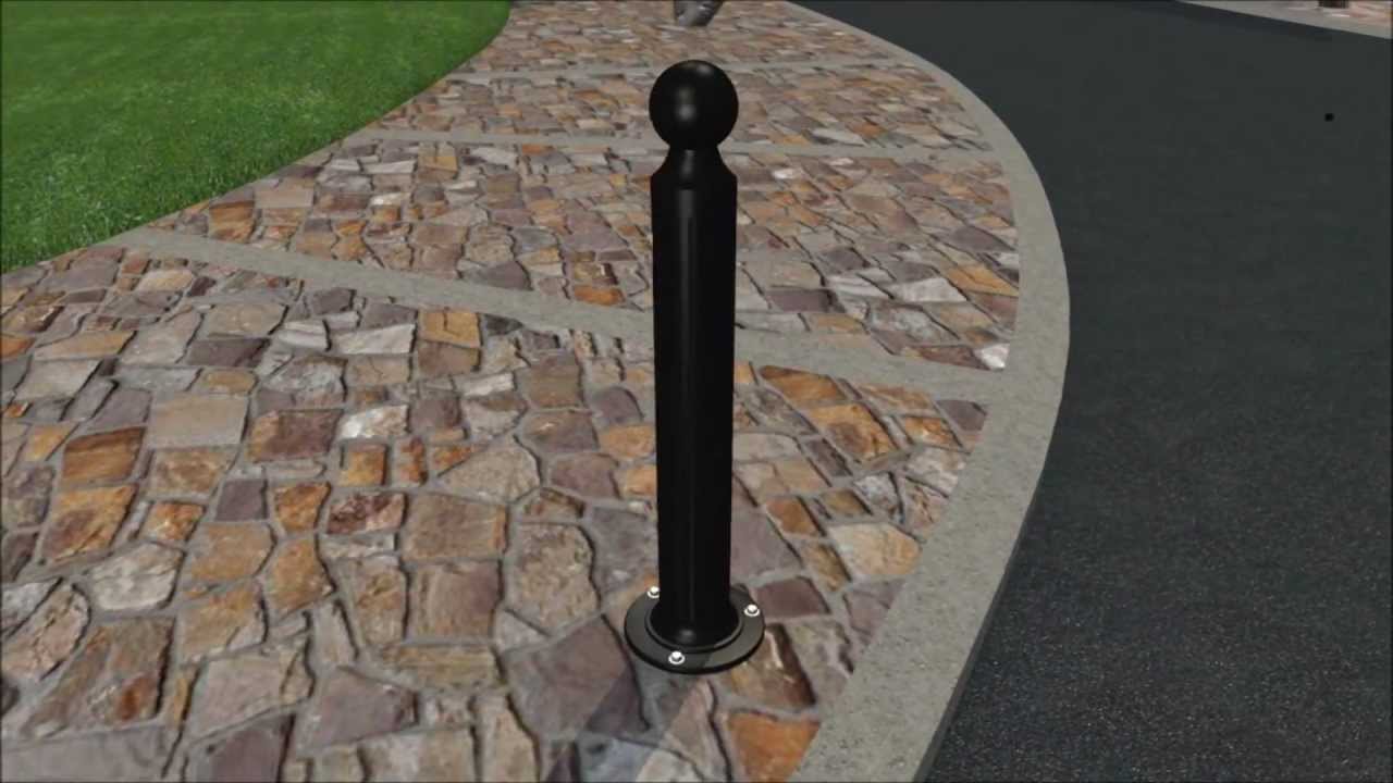 Installing Decorative Bollards with Flanged Surface Mountings - YouTube