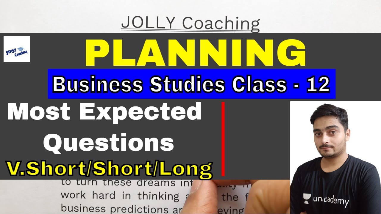 Planning | Class 12 | Business Studies | Very Important Question for ...